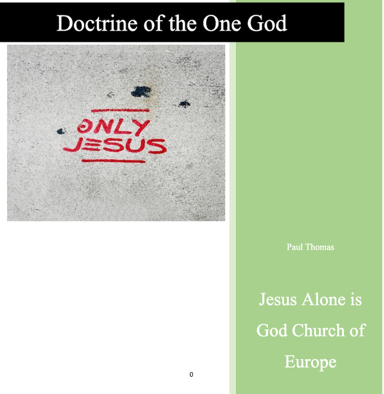 JESUS ALONE IS GOD CHURCH OF EUROPE